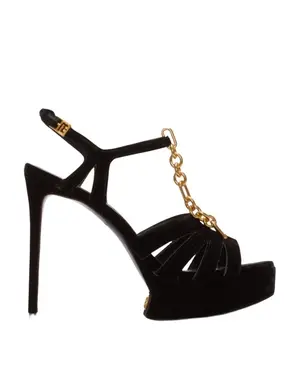 Balmain Platform Sandals - Black