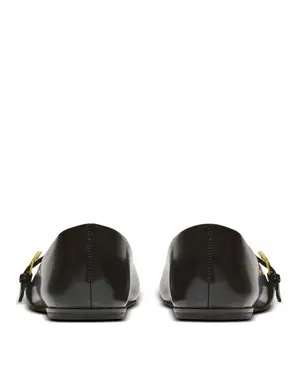 Balmain Shiny Sync Ballet Flats - Black