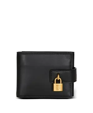 Balmain Pulse Trifold Lambskin Wallet - Black