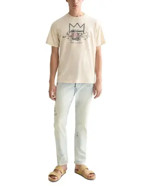 Scotch & Soda Basquiat Artwork Relaxed Fit Tee - Eggnog