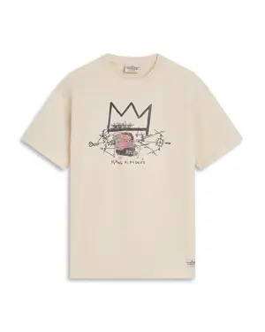 Scotch & Soda Basquiat Artwork Relaxed Fit Tee - Eggnog