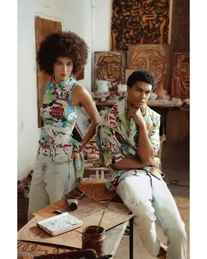 Scotch & Soda Basquiat Printed Relaxed Fit Short Sleeve Shirt