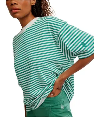 Free People Stripe Tackle Tee