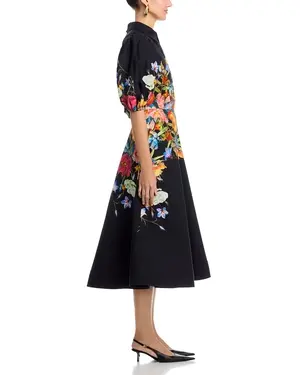 Rickie Freeman For Teri Jon Puff Sleeve Shirtdress