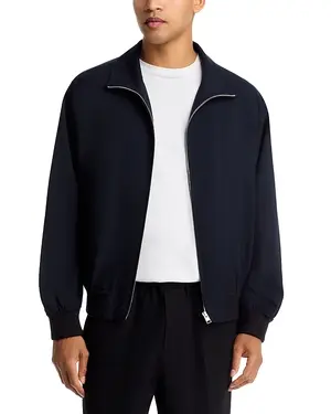 FRAME Wool Zip Blouson Jacket - Dark Navy