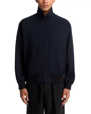 FRAME Wool Zip Blouson Jacket - Dark Navy