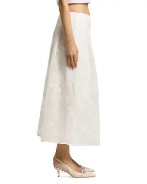Peserico Embroidered Midi Skirt
