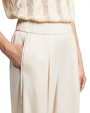 Peserico Pull On Elasticized Waist Pants - Beige Birch