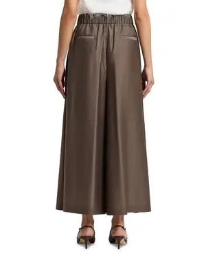 Peserico Elasticized Waist Palazzo Pants