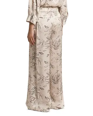 Peserico Elasticized Waist Palazzo Pants - Beige Birch