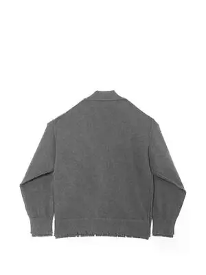 FEDERICO CINA Frayed Button Cardigan