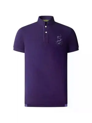 Shanghai Tang Dragon Cotton Polo Shirt - Purple