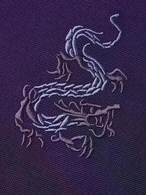 Shanghai Tang Dragon Cotton Polo Shirt - Purple