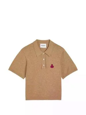 MARANT ETOILE Althea Logo Polo Shirt - Neutrals