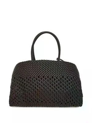 FERRAGAMO Woven Hug Tote Bag - Brown