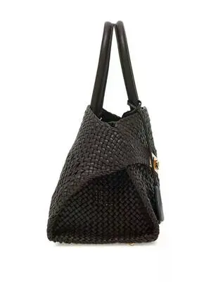 FERRAGAMO Woven Hug Tote Bag - Brown