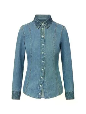 Veronica Beard Embellished Denim Shirt