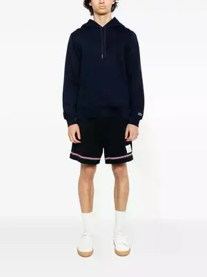 Lacoste Logo-embroidered Hoodie - Blue