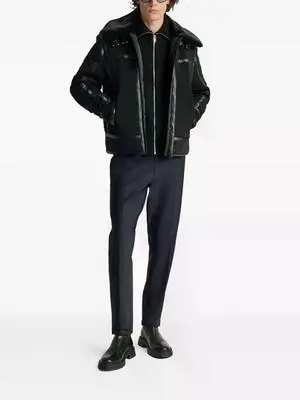 Fusalp Leather Trimmed Bomber Jacket