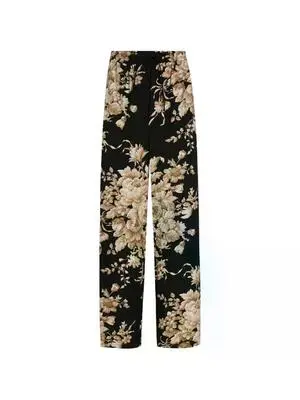 Dolce & Gabbana Floral-Print Trousers Black