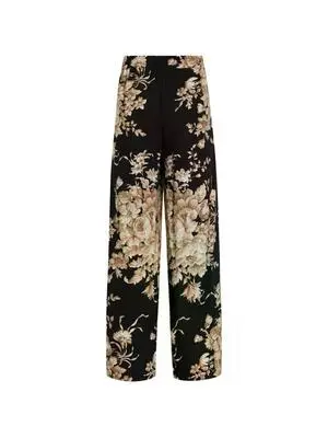 Dolce & Gabbana Floral-print Trousers - Black