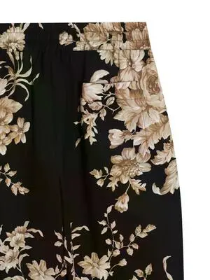 Dolce & Gabbana Floral-print Trousers - Black