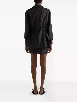Prada Drawstring Cargo Mini Skirt