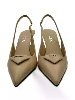 Prada Point-toe Slingback Pumps