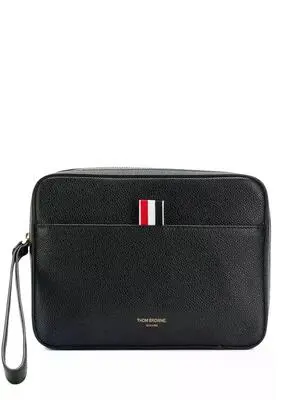 Thom Browne Leather Zip-up Pouch