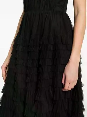 TWINSET Ruffled V-neck Long Dress