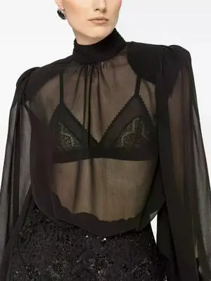 NISSA Embellished Mock-neck Dress