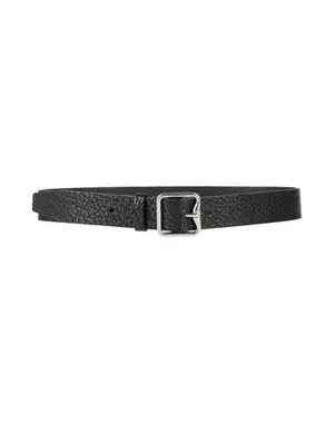 Burberry Pebbled Leather Belt - Black