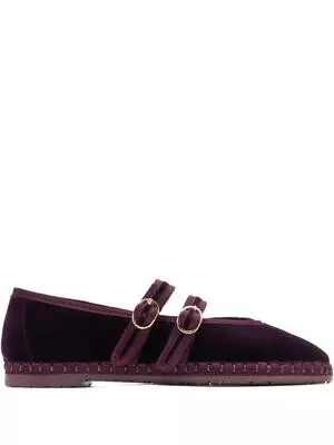 FLABELUS Claire Garnet Buckle Strap Espadrille - Purple