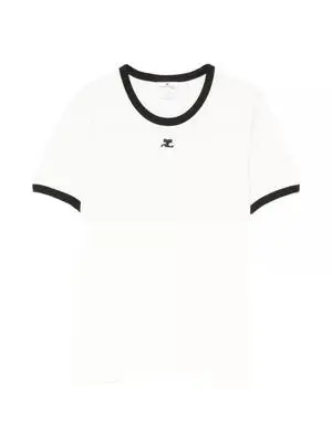 COURREGES Ringer Logo T-shirt - White
