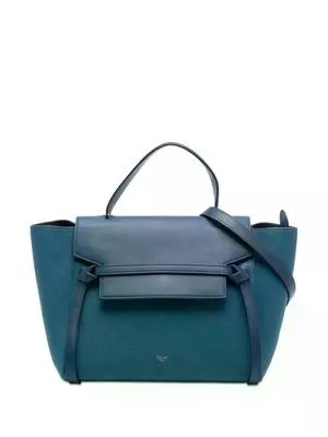 Celine 2015 Mini Grained And Smooth Calfskin Belt Bag - Blue