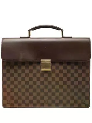 LOUIS VUITTON Damier Ebene Altona Pm Briefcase - Brown
