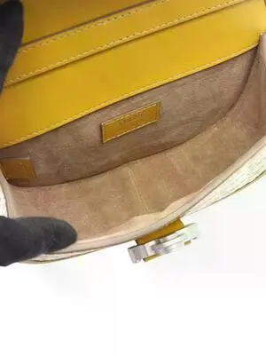 Dior 2010-2026 Mini Oblique Patent Gallop Crossbody Bag - Yellow