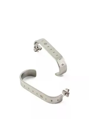 MAISON MARGIELA Logo-engraved Hoop Earrings