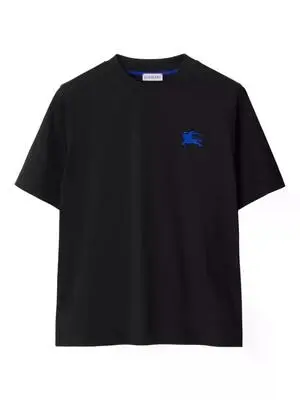 Burberry Equestrian Knight-embroidered T-shirt - Black