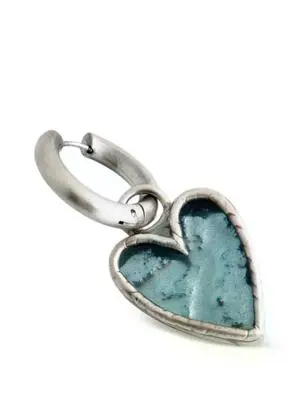 POISONED HEARTS Heart-motif Hoop Earrings