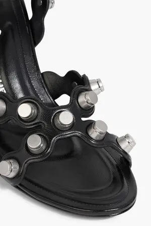 Alexander Wang Riot 85 Embellished Leather Slingback Sandals - Black