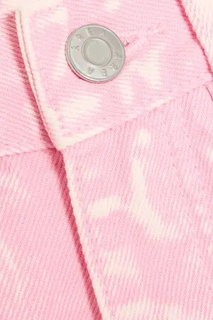 AREA Cutout Crystal-embellished High-rise Jeans - Pink