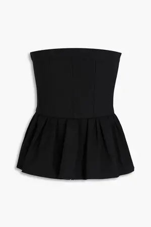 Maje Strapless Twill Peplum Top