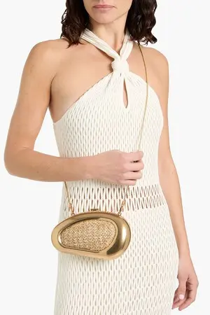 Simkhai Luna Raffia Clutch