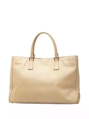 Prada Large Saffiano Lux Galleria Tote Bag - Brown