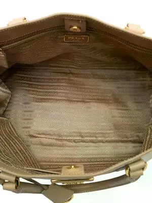 Prada Large Saffiano Lux Galleria Tote Bag - Brown