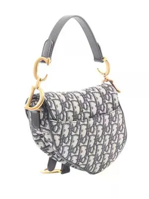 Dior 2010-2026 Mini Oblique Canvas Saddle Bag - Brown