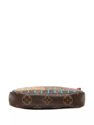 LOUIS VUITTON 2020 Monogram Vivienne Christmas Roller Coaster Mini Pochette Accessoires Handbag - Brown