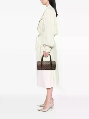 LOUIS VUITTON 2005 Damier Ebene Papillon 26 Handbag - Brown