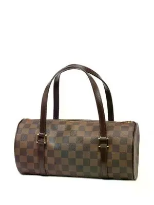 LOUIS VUITTON 2005 Damier Ebene Papillon 26 Handbag - Brown